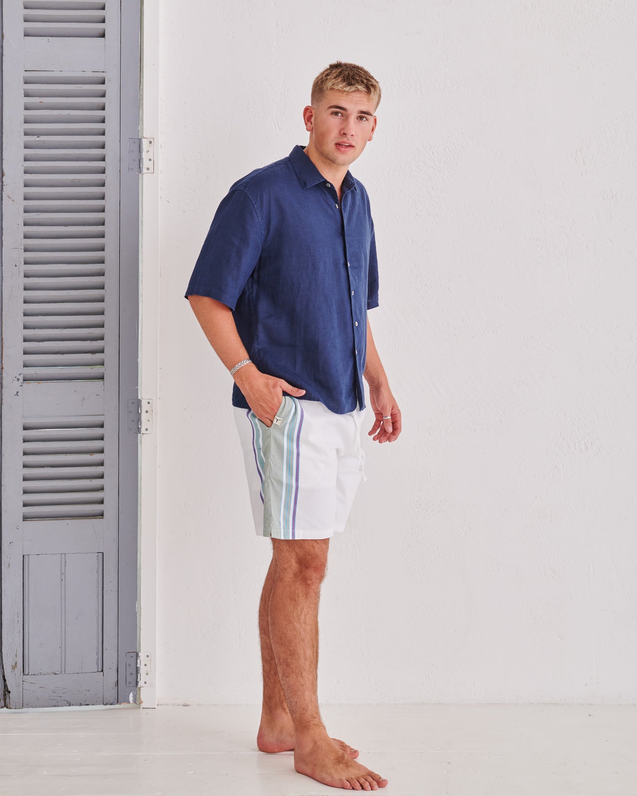 White & Olive Classic Shorts – Tom's Trunks