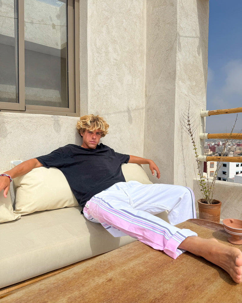 White & Pink Classic Lounge Pants – Tom's Trunks