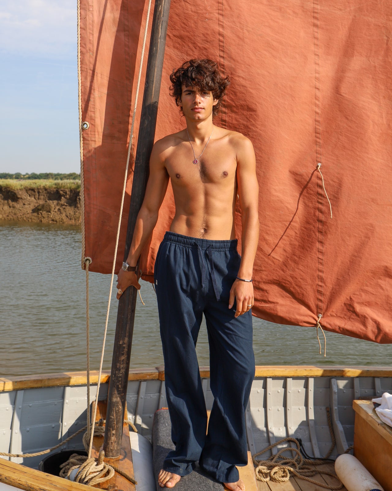 Navy & White Flipin' Linen Trouser – Tom's Trunks