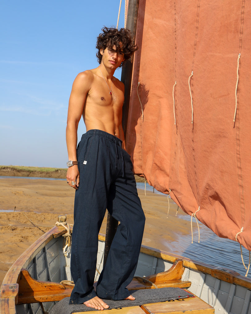 Navy & White Flipin' Linen Trouser – Tom's Trunks