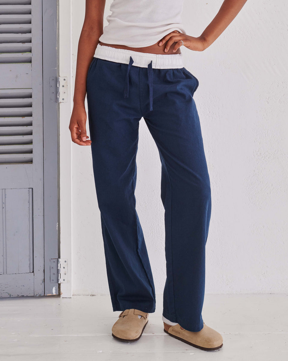 Navy & White Flipin' Linen Trouser – Tom's Trunks