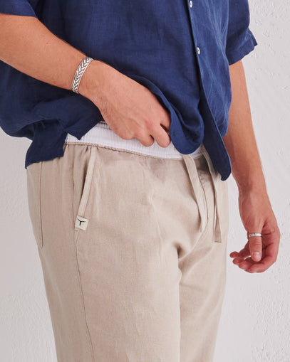 Sand & White Flipin' Linen Trouser – Tom's Trunks