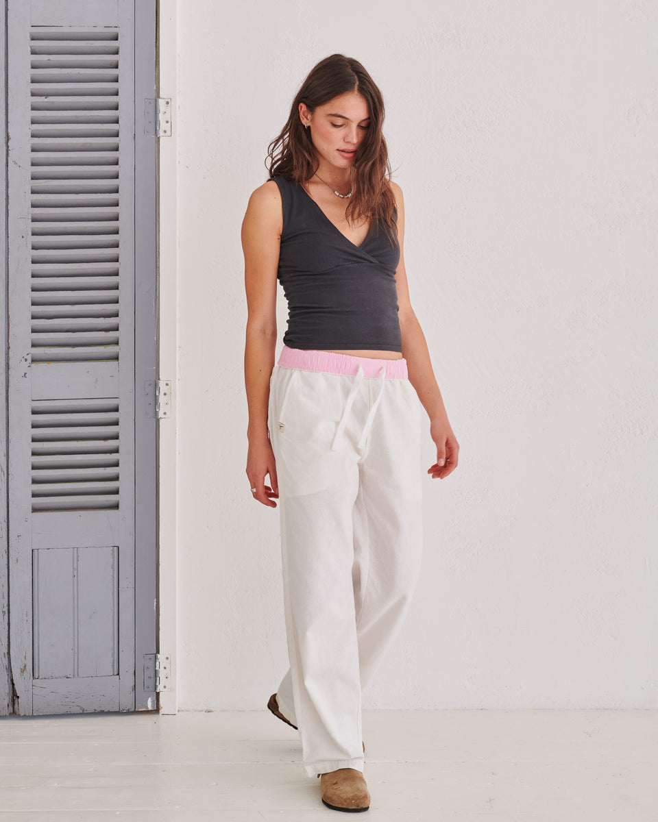 White & Pink Flipin' Linen Trouser – Tom's Trunks