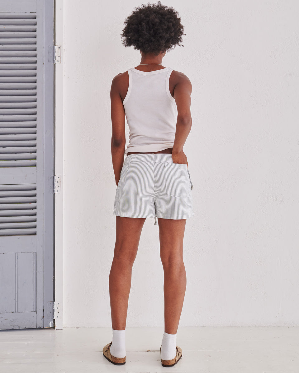 White & Green Pinstripe Short Shorts – Tom's Trunks