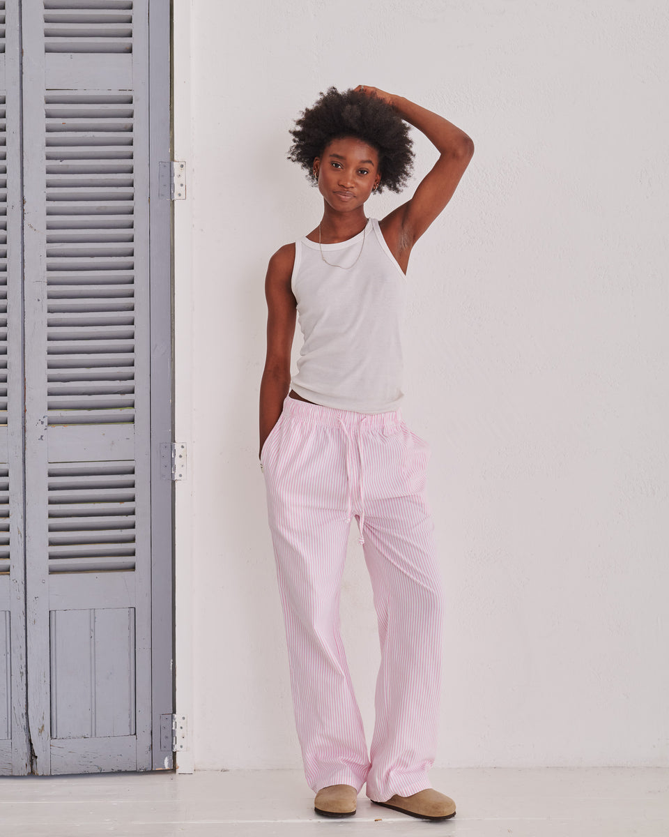 White & Pink Pinstripe Trousers – Tom's Trunks