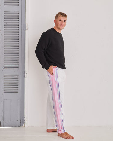 White & Pink Classic Lounge Pants – Tom's Trunks
