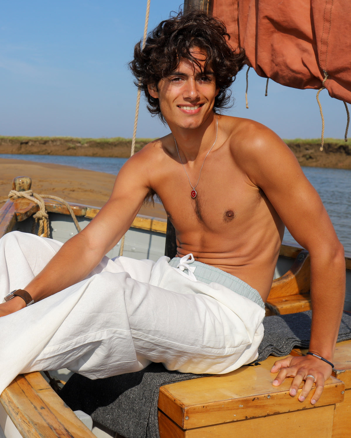 White and Green Flipin' Linen Trousers – Tom's Trunks