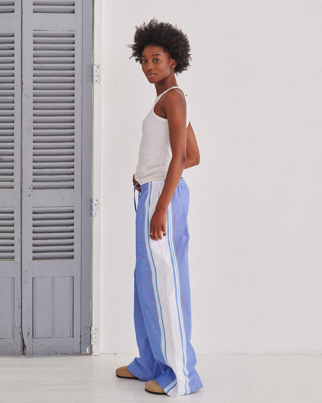 Blue Classic Wide Leg Trousers – Tom's Trunks