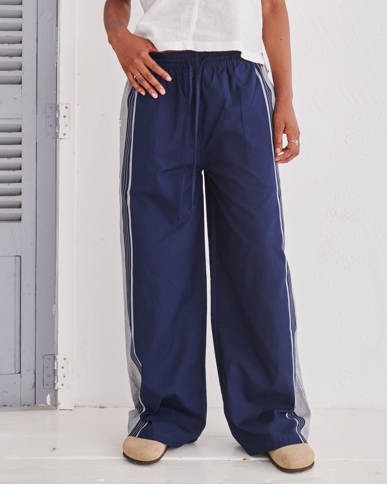 Navy Classic Wide Leg Trousers – Tom's Trunks