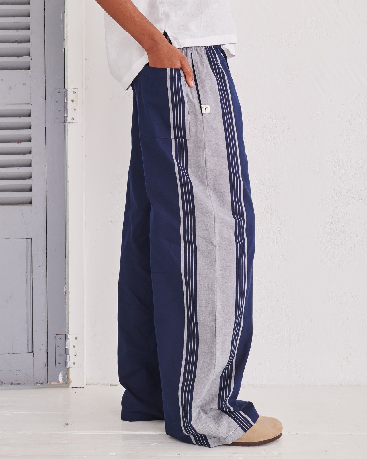 Navy Classic Wide Leg Trousers – Tom's Trunks